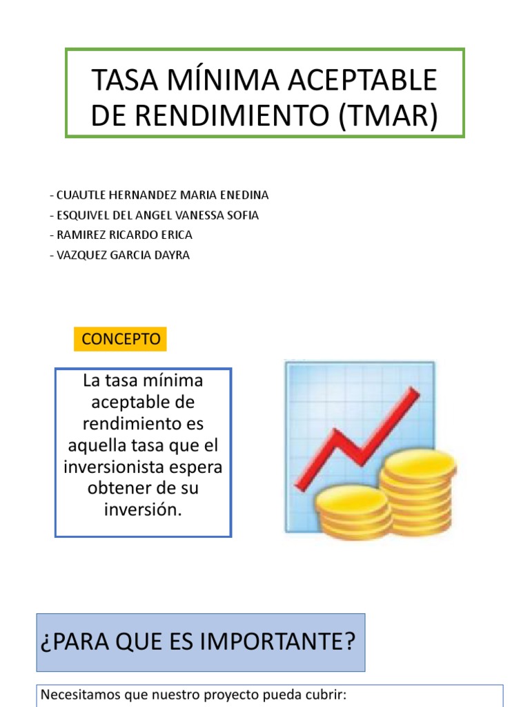 TMAR: Tasa mínima aceptable de rendimiento | PDF | Prima de riesgo ...