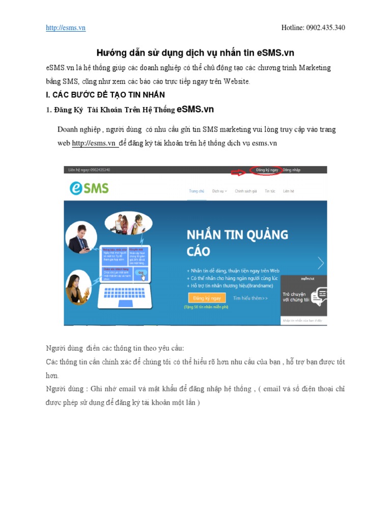Huong Dan Su Dung ESMS | PDF