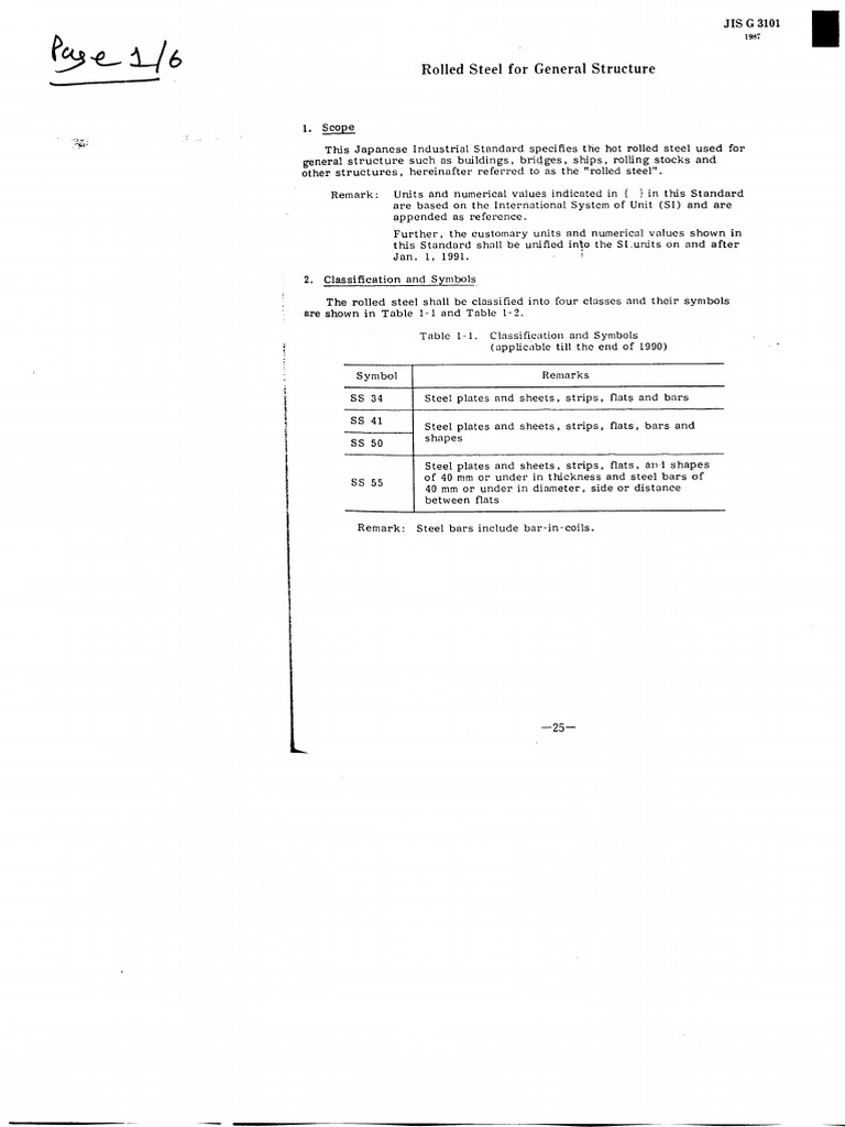 Jis G 3101 PDF | PDF