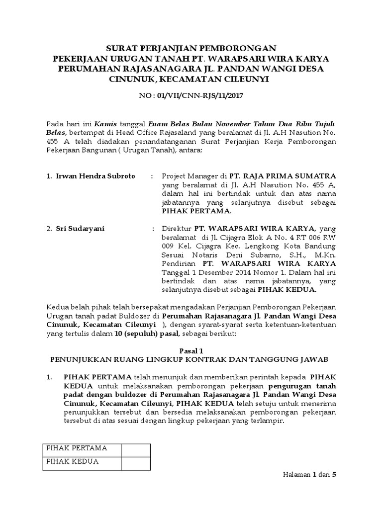 Draft SPK Urugan Warapsari | PDF