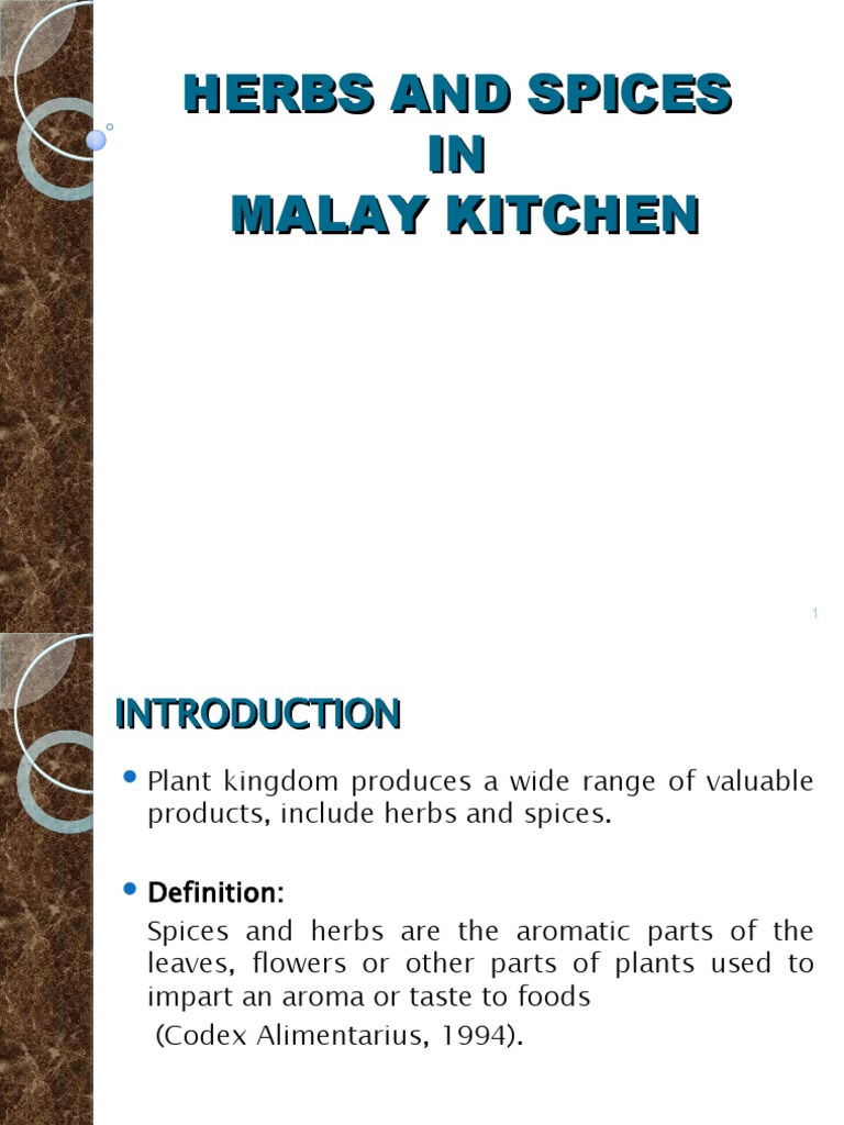 Herbs & Spices Malay Kitchen | PDF | Curry | Cinnamon
