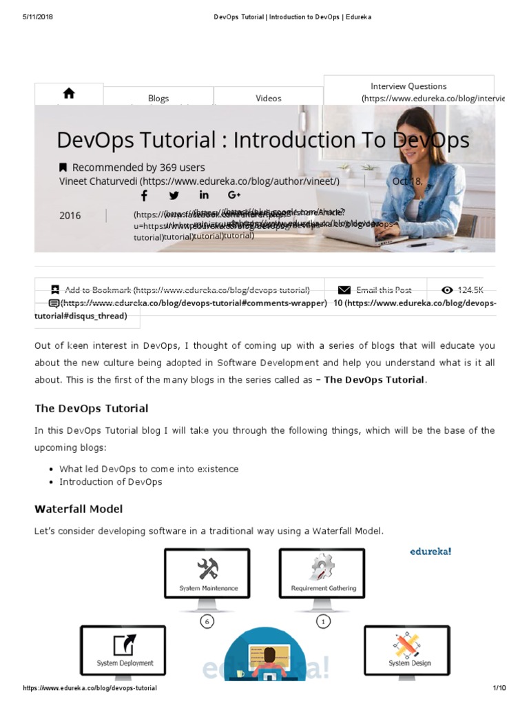 Devops Tutorial Introduction To Devops Edureka Pdf Software Development Software