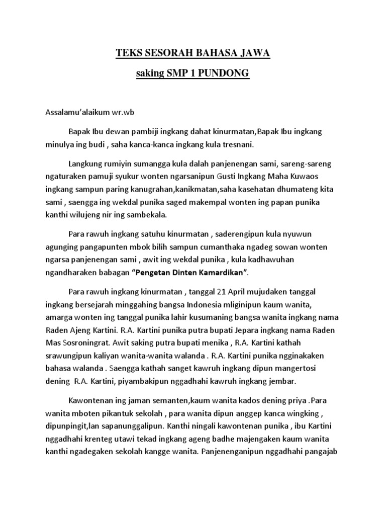 Teks Sesorah B Jawa Pdf