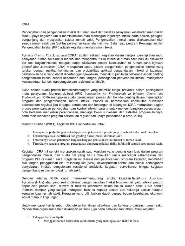 Icra - Sumber CDC | PDF
