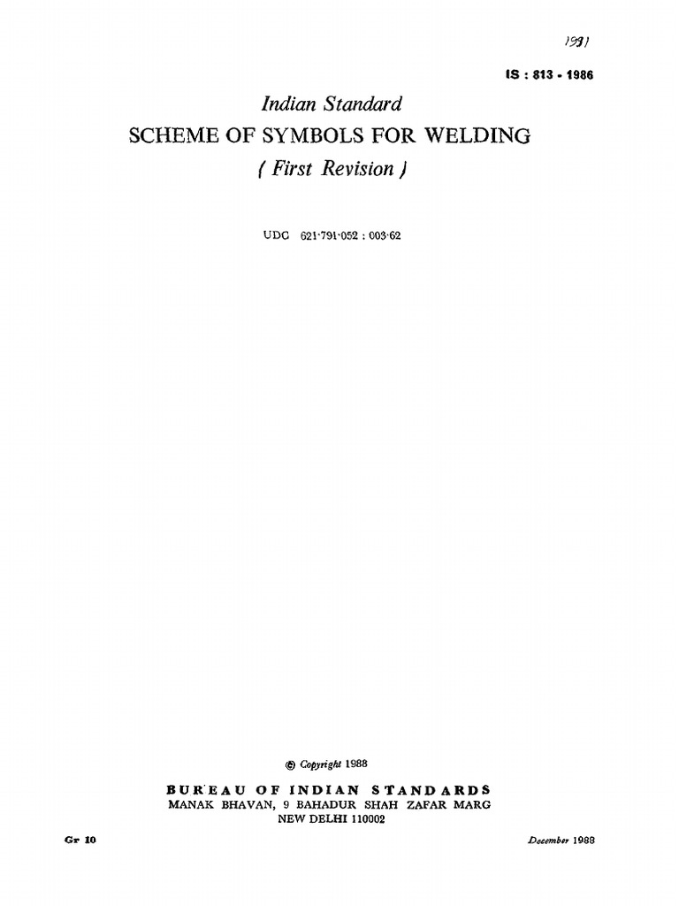 Is 813 PDF | PDF | Welding | Construction