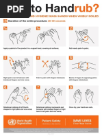 Surgical Handrub Technique Poster | PDF | Finger | Hand