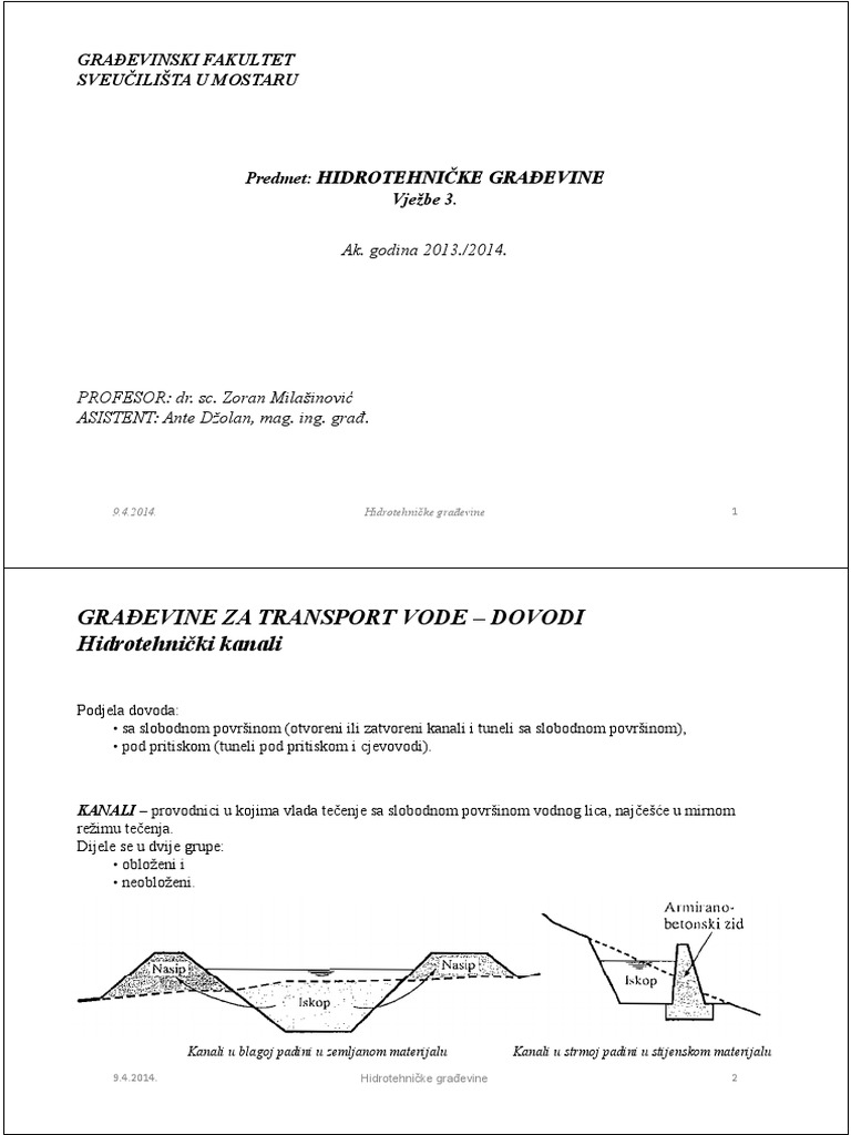 Hidrotehnicke Tuneli | PDF