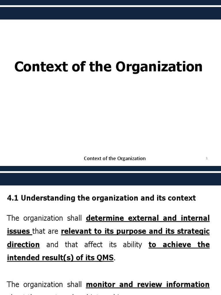 Understanding Organizational Context in ISO | PDF | Risk | Risk Management