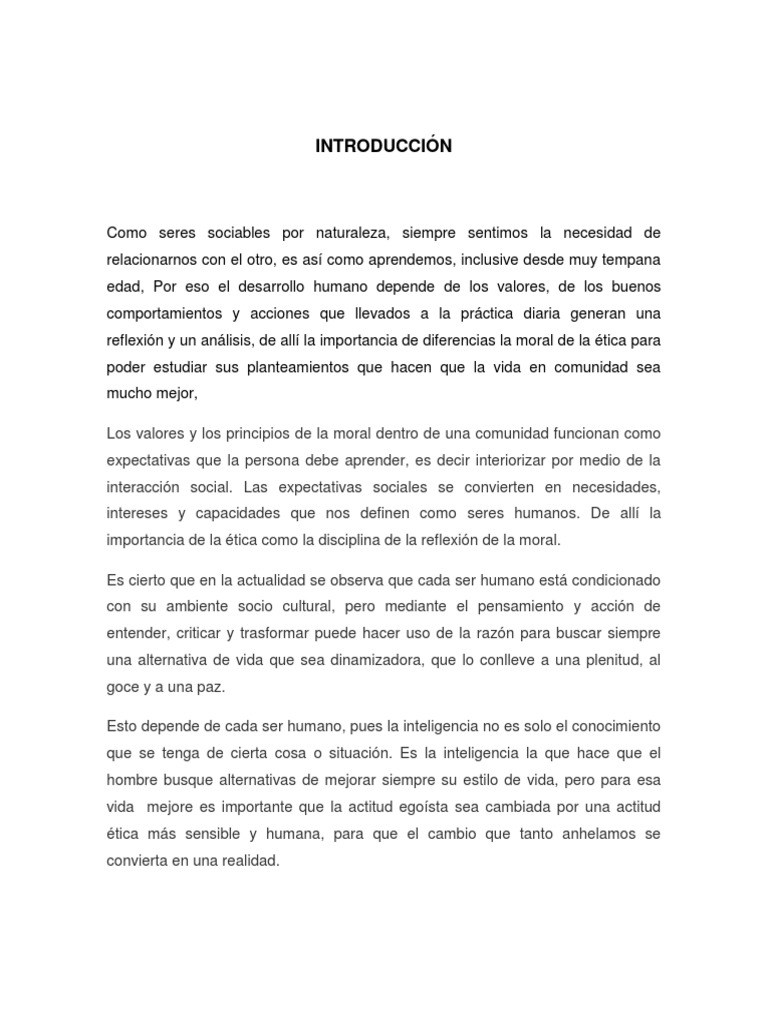 Ensayo de Relación Entre La Ética y La Moral | PDF | Moralidad | Comportamiento
