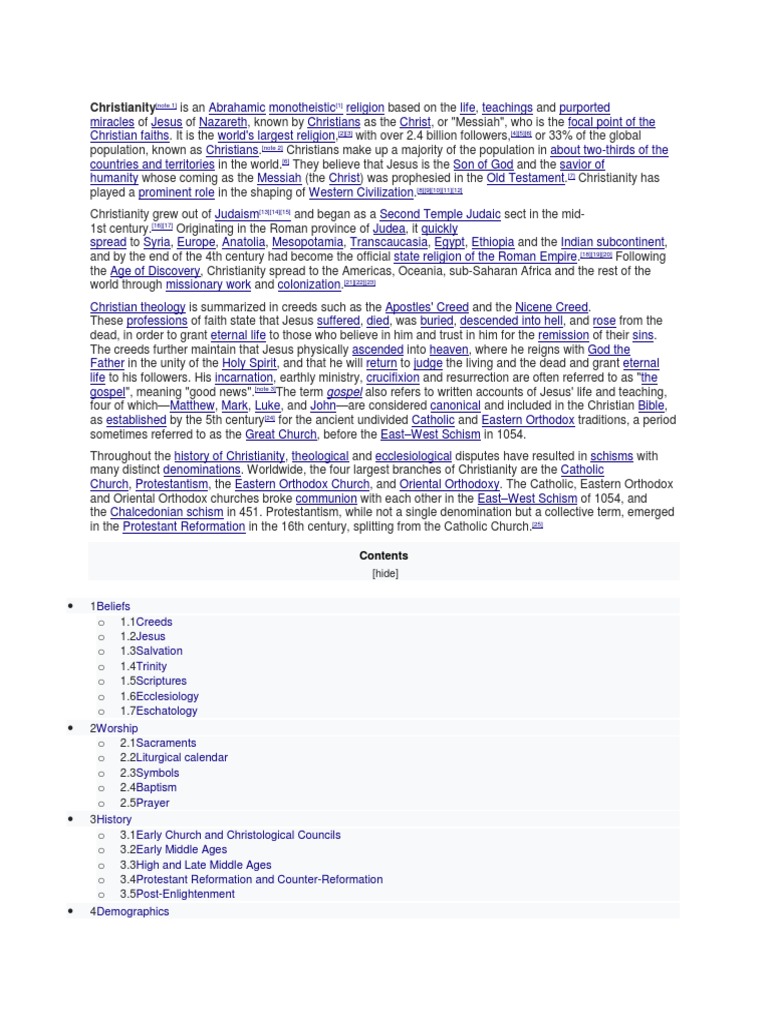 Christianity | PDF | Creed | Christian Denomination
