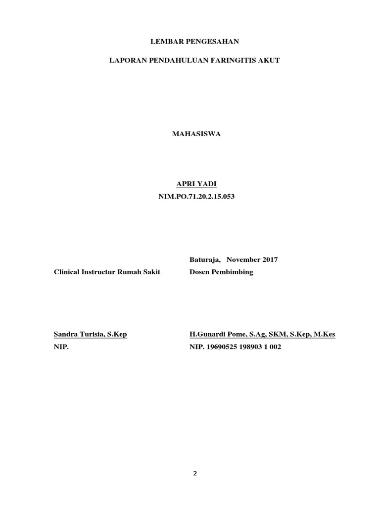 LP Faringitis Akut (2017) | PDF