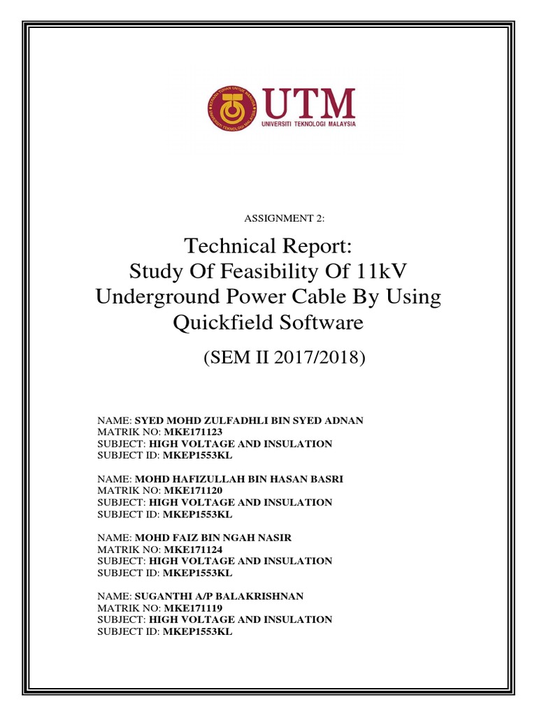 Assignment 2 Quickfield - Final | PDF | Insulator (Electricity) | Electrical Resistivity And ...