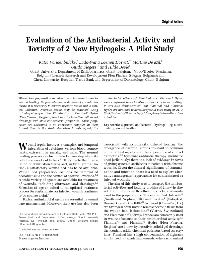 antimicrobial hydrogel | Wound | Antibiotics