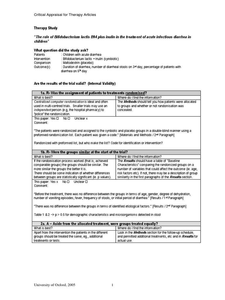 Contoh Mengisi Worksheet | PDF | Plasebo | Uji Klinis