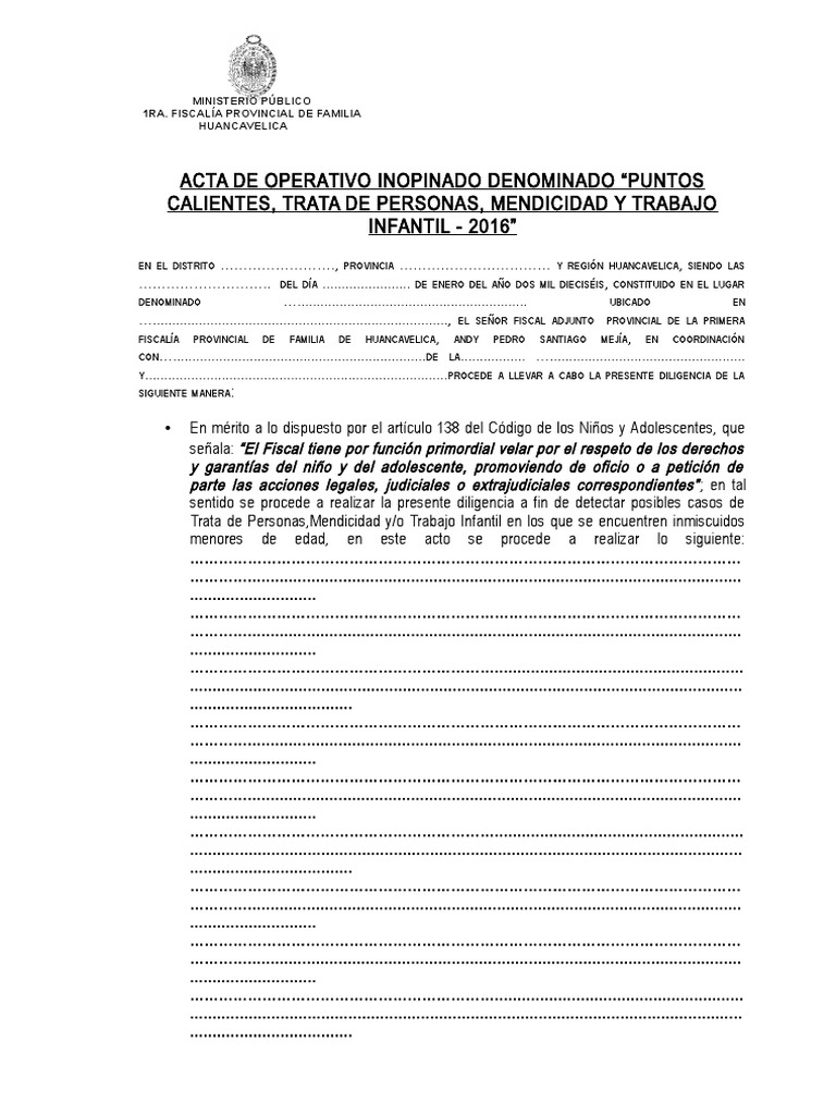 Acta Operativos | PDF | Virtud | Gobierno
