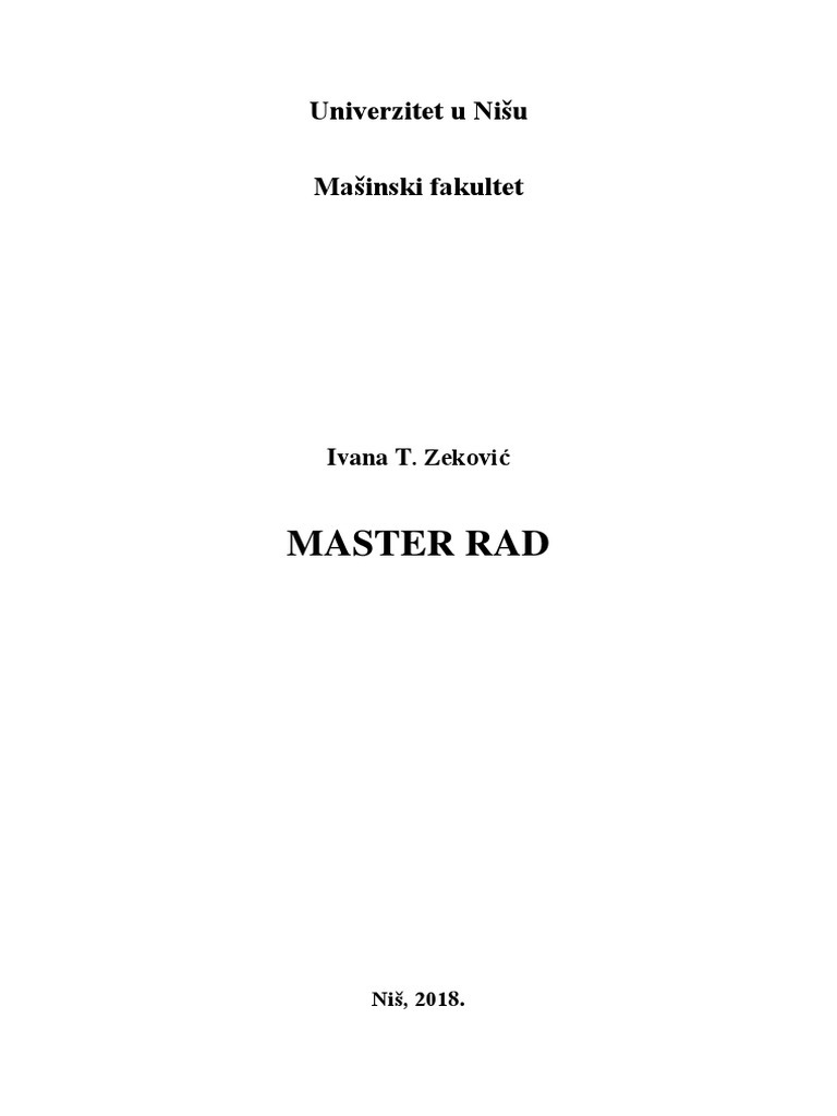 Ivana Zeković Master Rad | PDF