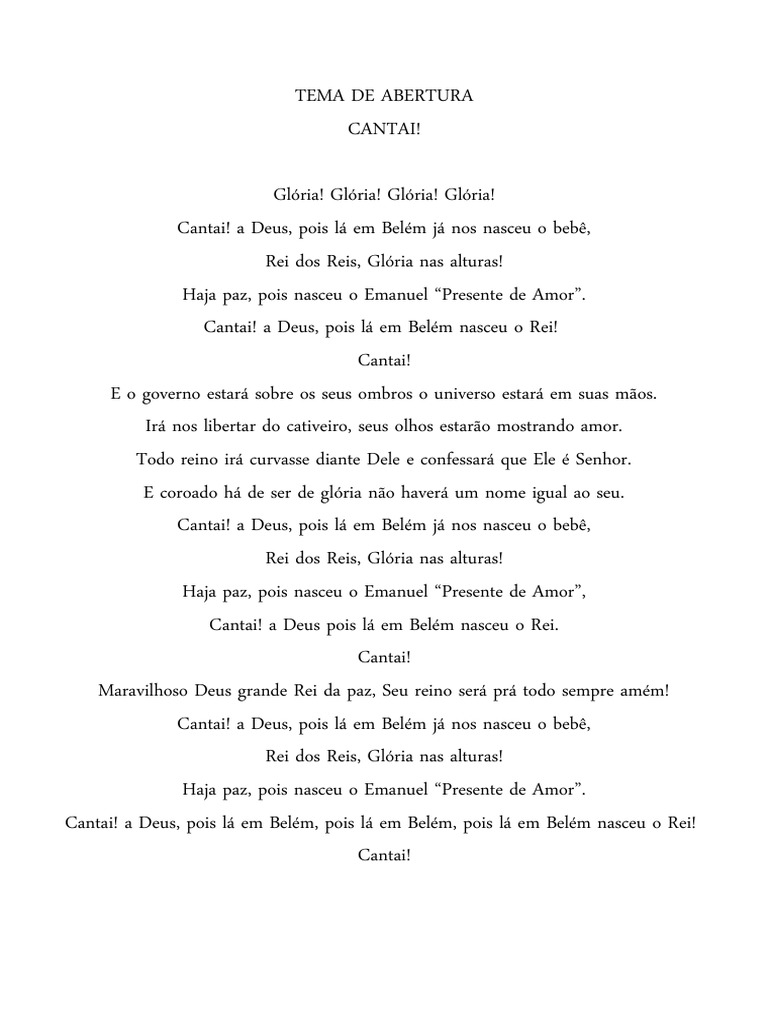 Presente de Amor: Cantata Natalina | PDF | Belén | Amor