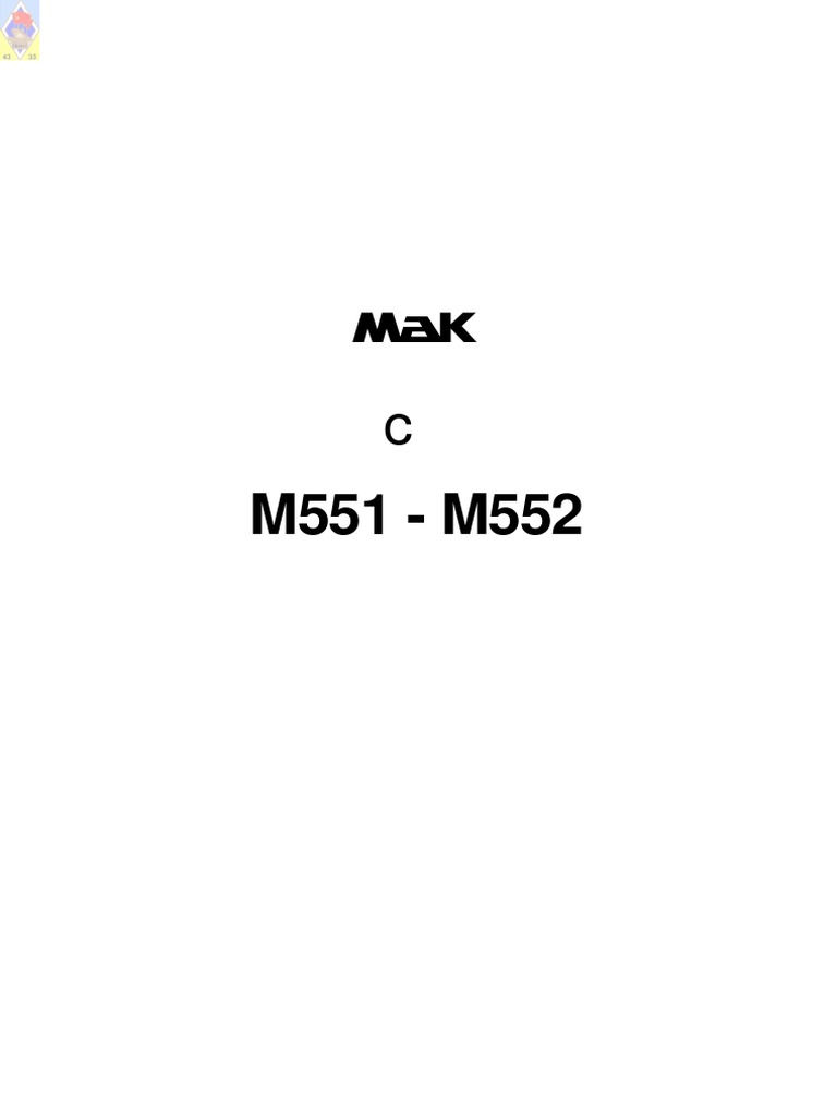 MAK 551-552 C Marine Diesel Engine Operating Manual | PDF | Diesel ...