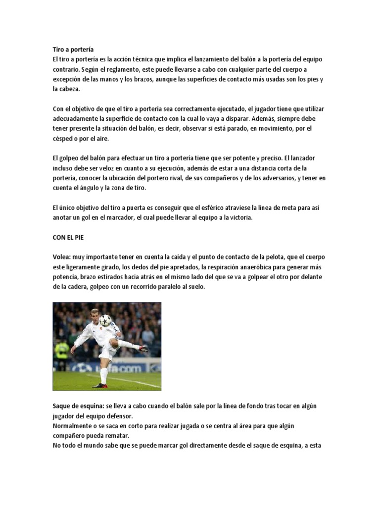 Tiro A Portería Pdf Percepción Visual Deportes