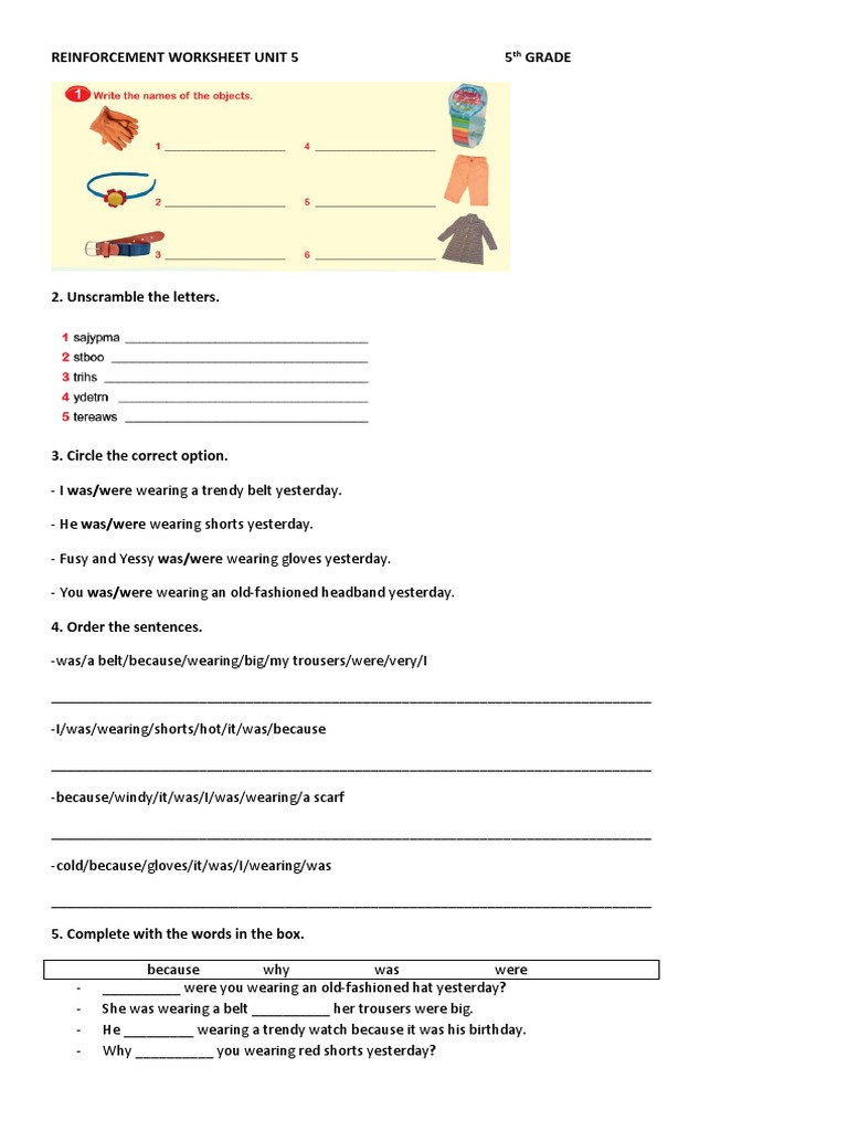 Reinforcement Worksheet Unit 5 5th Grade | PDF | Cultural Trends ...
