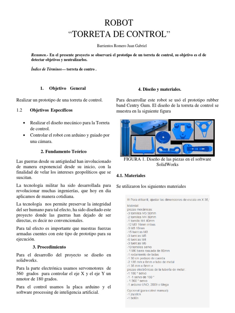 Proyecto Torreta de Control Buscador de Blancos Con Arduino y ...