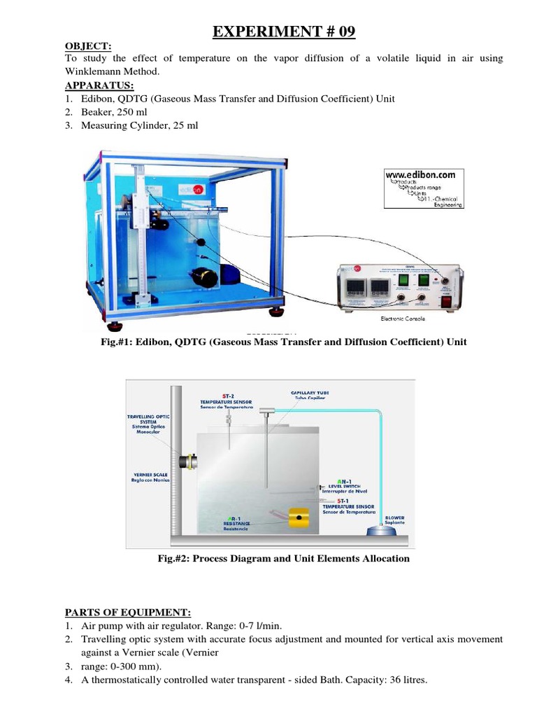 Experiment # 09: Object | PDF | Gases | Diffusion