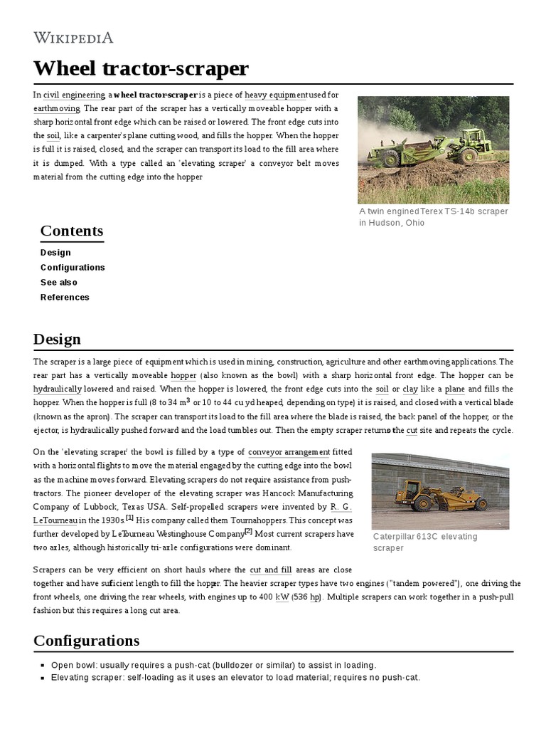 An In-Depth Look at Wheel Tractor-Scrapers: Their Design ...