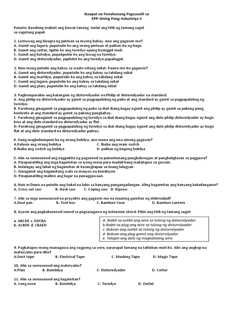 PT - Epp 5 - Q4 | PDF