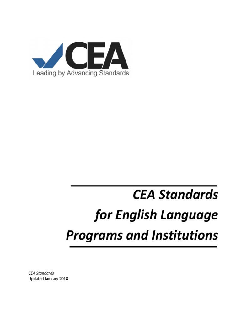 2018 CEA Standards | PDF | Curriculum | Distance Education