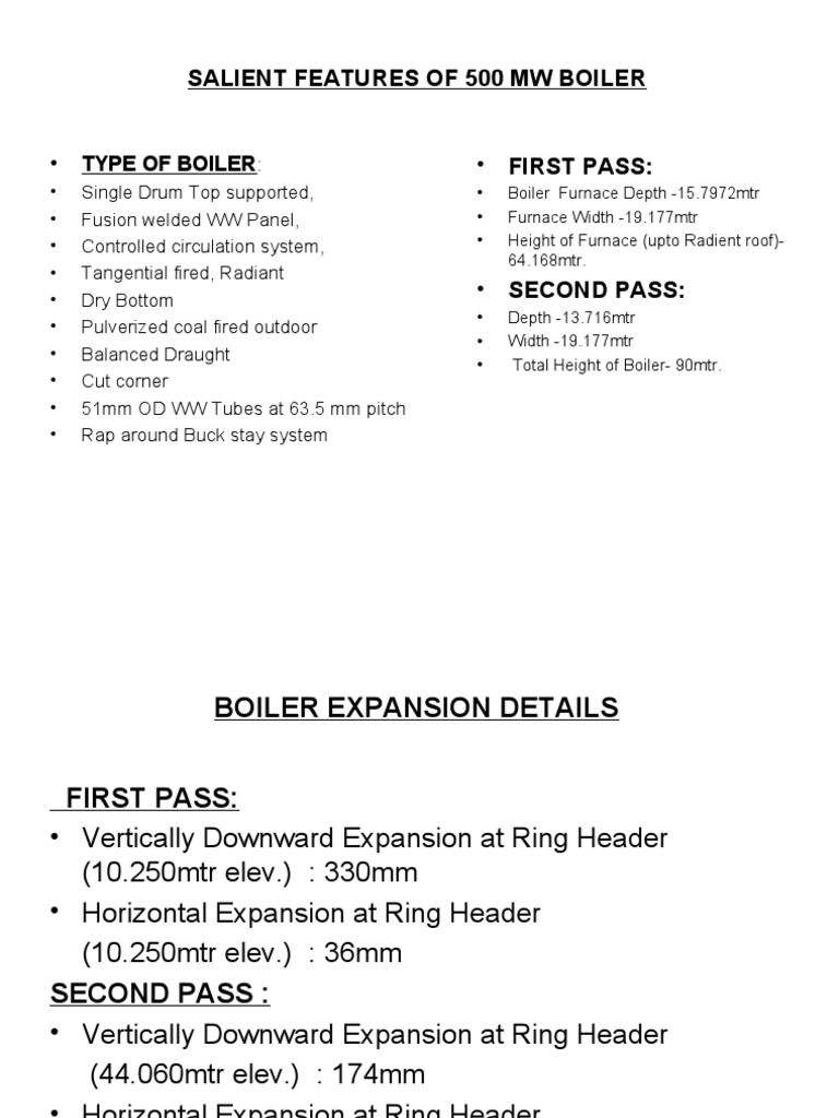 500 MW Boiler-1 | PDF | Boiler | Mechanical Engineering
