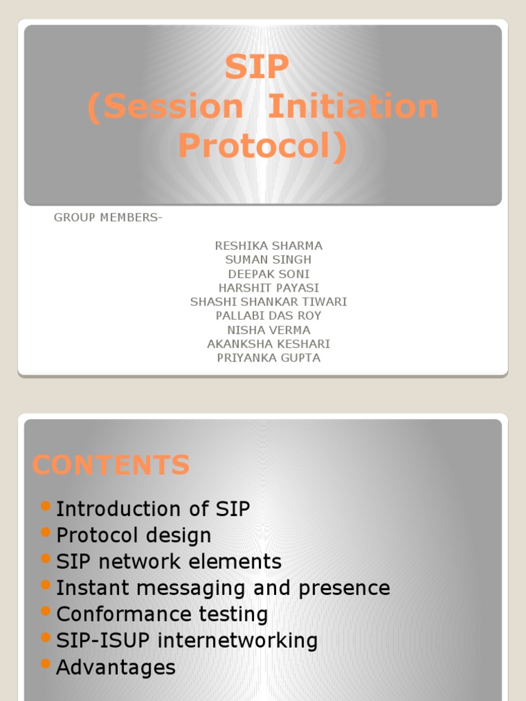 Final PPT (Sip) | PDF | Session Initiation Protocol | Telecommunications