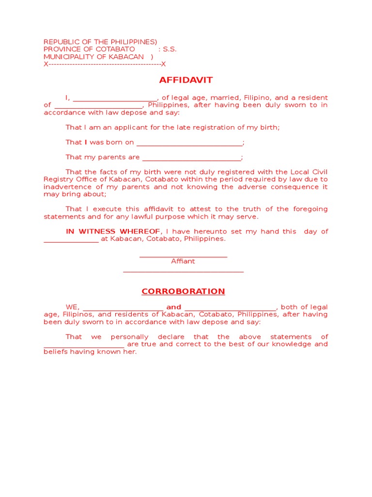 Birth With Corroboration | PDF