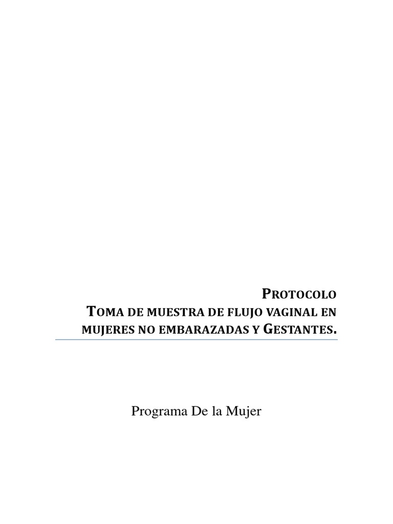 Protocolo Flujo Vaginal y Toma de Pap | PDF | Especialidades Medicas | Enfermedades y trastornos