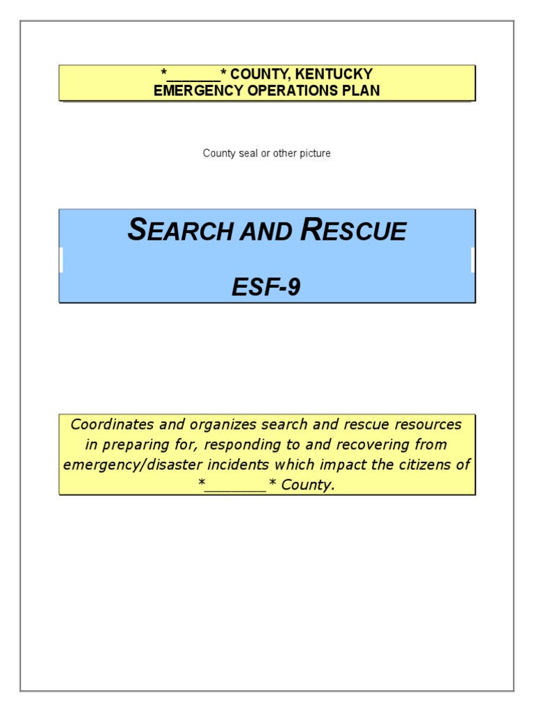 ESF 09 Search and Rescue | PDF | Emergency Management | Emergency