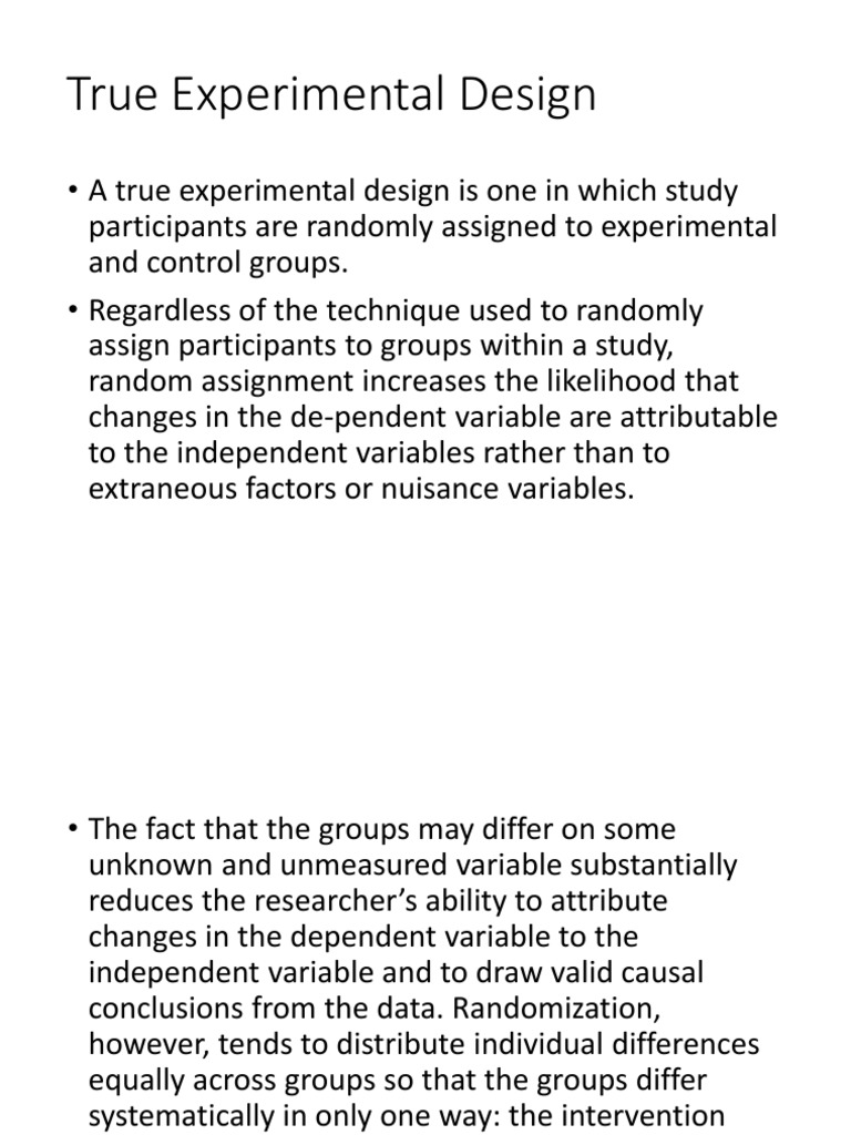 True Experiment | PDF | Design Of Experiments | Experiment