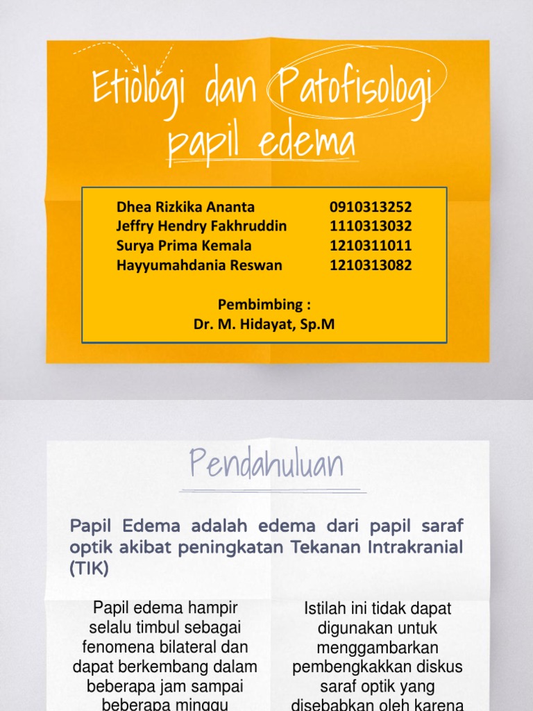 Etiologi dan Patofisiologi Papil Edema | PDF