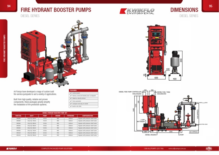 Diesel Fire Hydrant Booster Pump | PDF | Diesel Engine | Pump