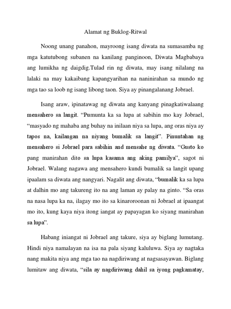 Alamat NG Buklog | PDF