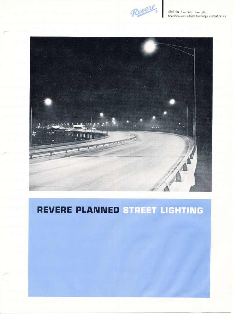 Revere Planned Street Lighting Catalog 1963 | PDF | Electrical ...