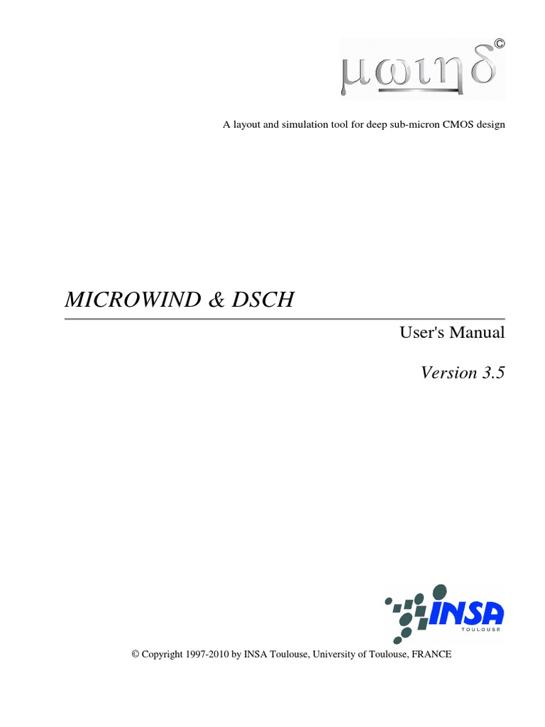 Microwind & DSCH: User's Manual | Download Free PDF | Mosfet ...