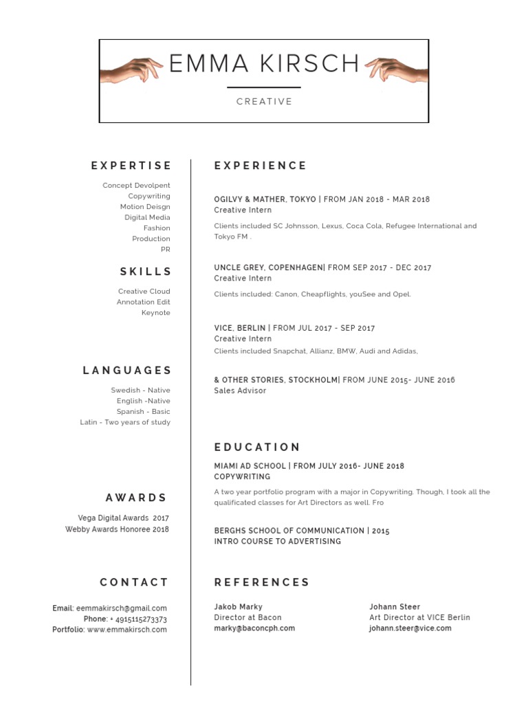Emma Kirsch CV | PDF
