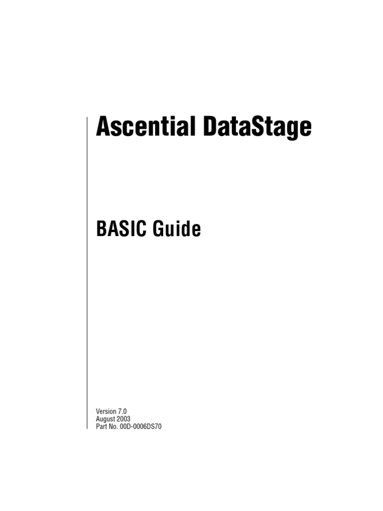 Ascential Datastage Basic Guide | PDF | Parameter (Computer Programming) | String (Computer Science)