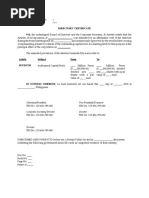 Directors Certificate Sample | PDF | Business | Finance & Money Management