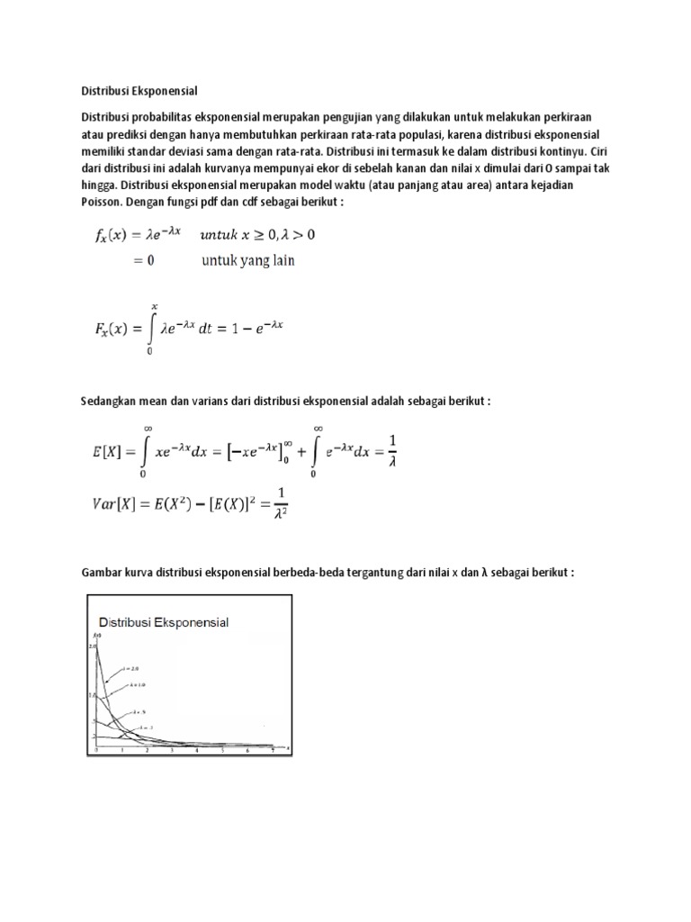 Distribusi Eksponensial | PDF