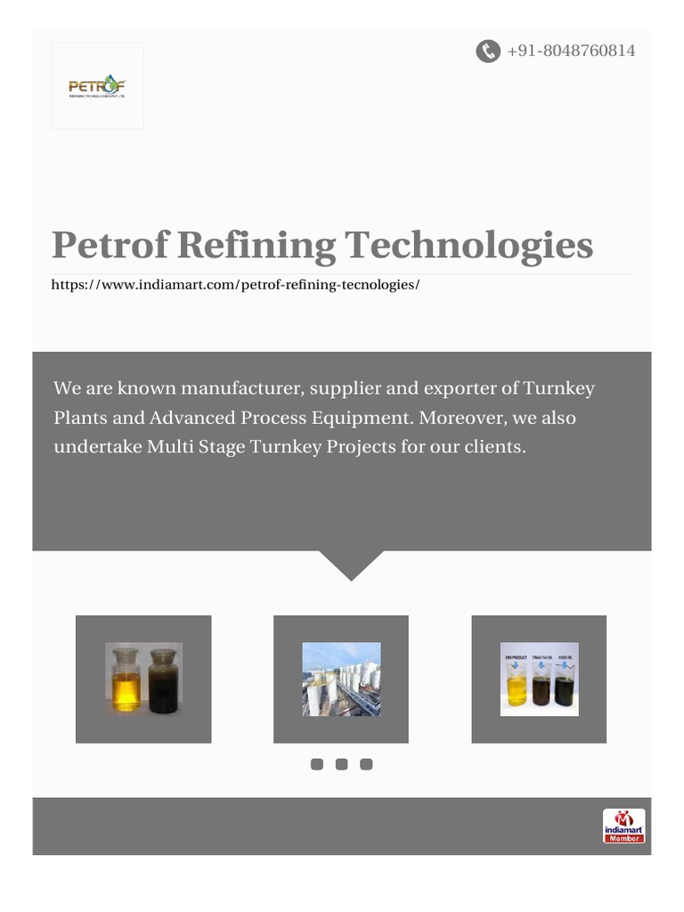 Petrof Refining Technologies | PDF | Oil Refinery | Petroleum