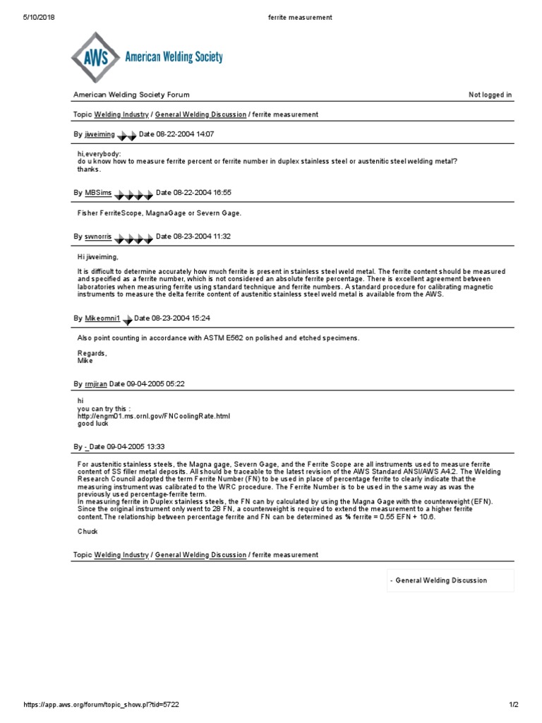 Ferrite Measurement PDF | PDF | Welding | Construction