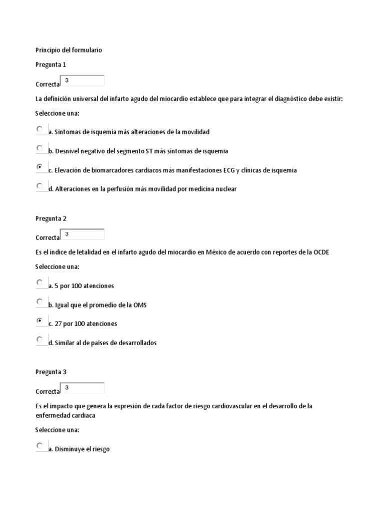 Codigo Infarto Examen Modulo 1 | PDF | Infarto de miocardio | Hipertensión