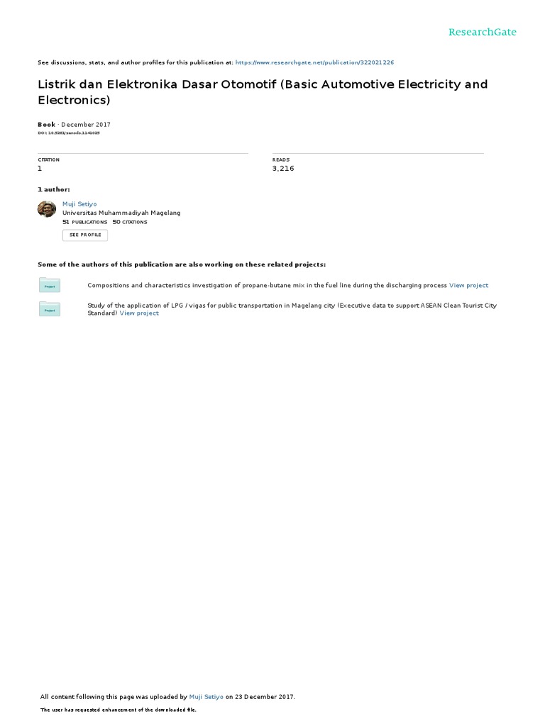 Basic Automotive Electricity and Electronics | PDF