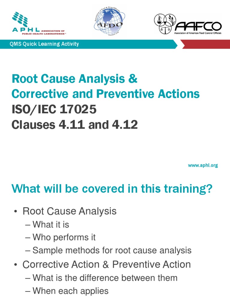 Quality Management System Root Cause Analysis Corrective and Preventive ...