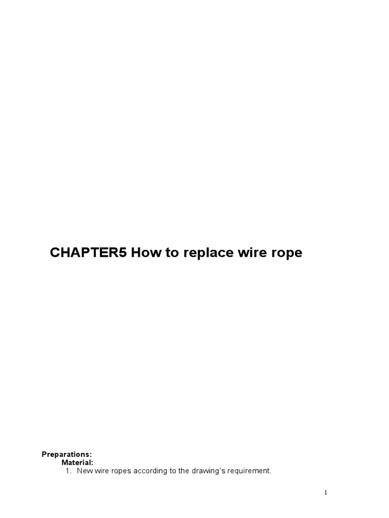 Replace Wire Rope | PDF | Rope | Wire
